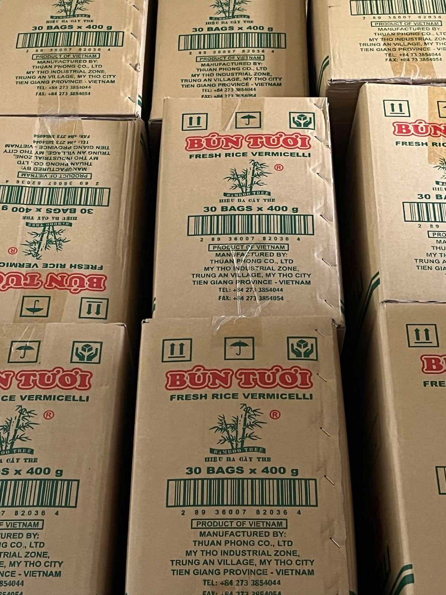 1046 Bún tươi 3 cây tre ( thùng 30 gói x400gr) – Chợ Việt Pháp